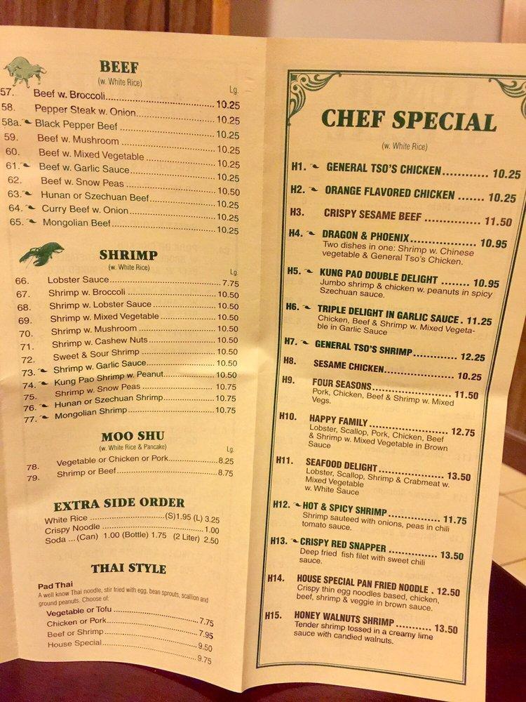 Menu at China Sea restaurant, Worcester, 566 SW Cutoff C