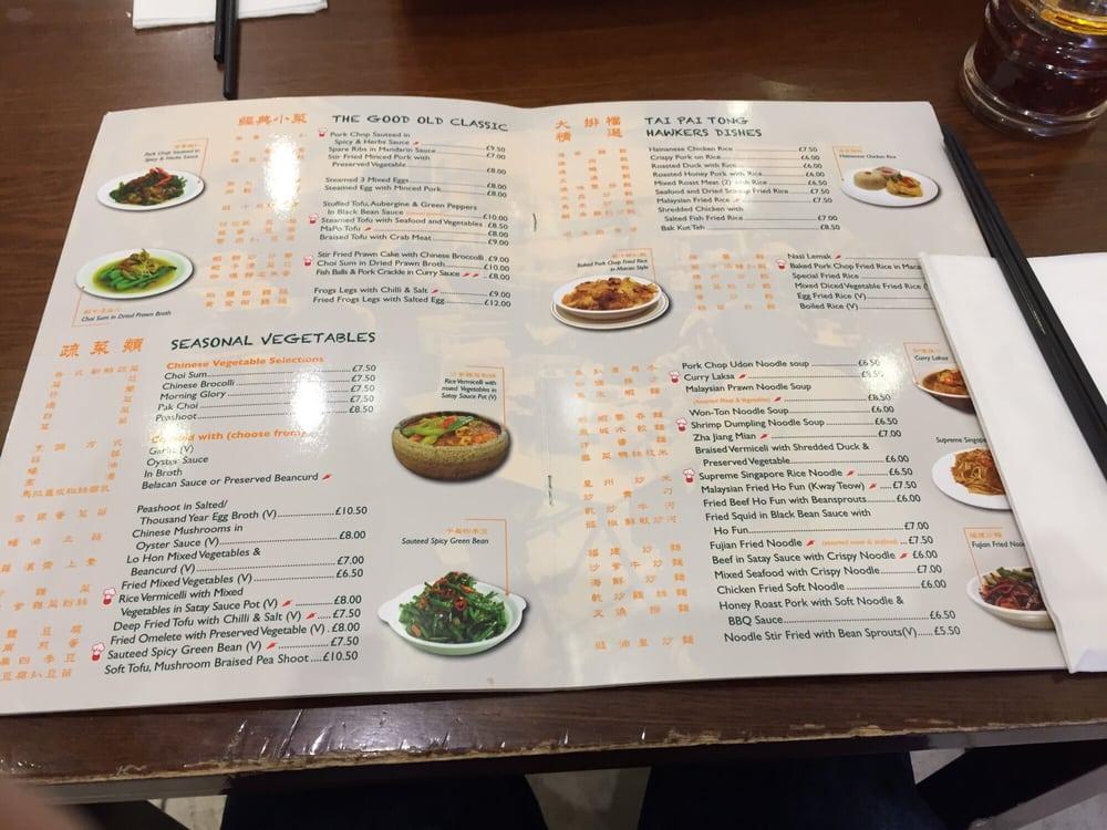 Menu at Cafe TPT, London