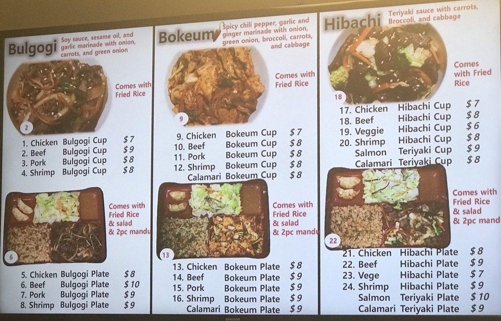 Menu at Cup Works restaurant, Valdosta