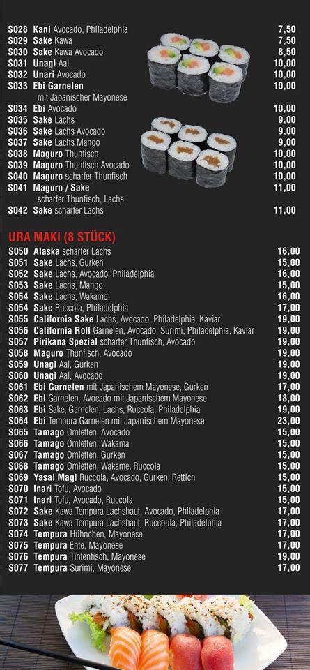Menu da Umami Oerlikon, Zurigo