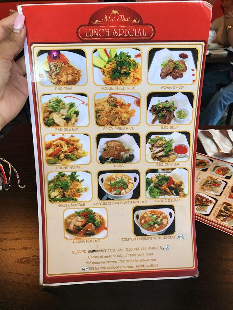 Menu at Mai Thai 2 restaurant, Concord