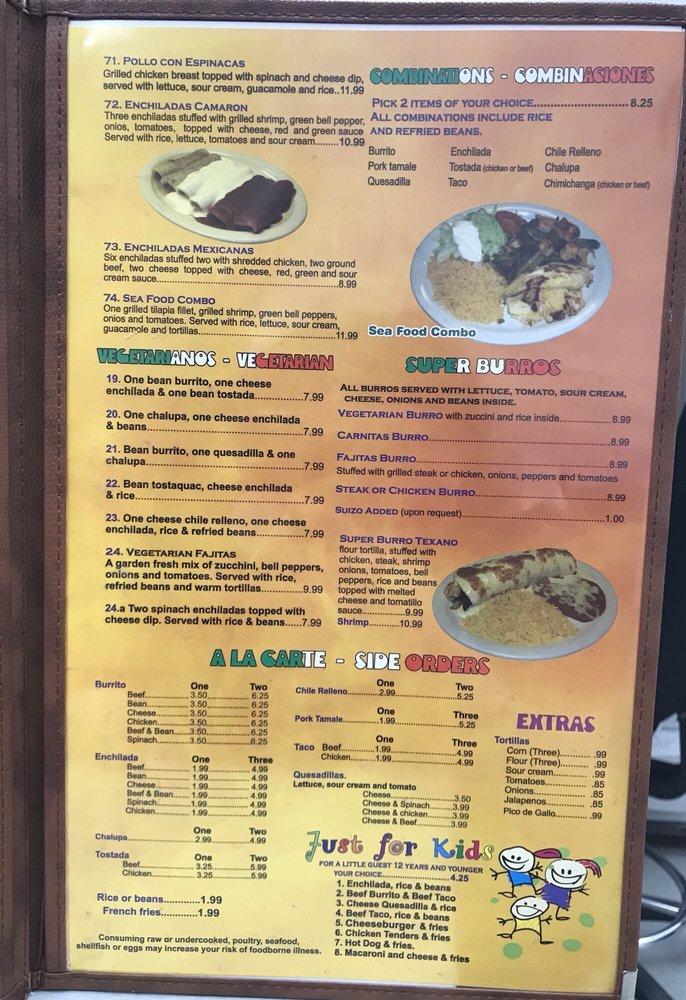 Menu at Mucho Buenos restaurant, Brunswick