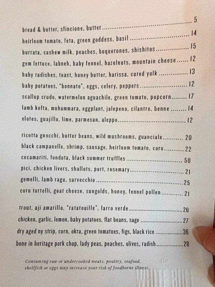 Menu at The White Bull pub & bar, Decatur