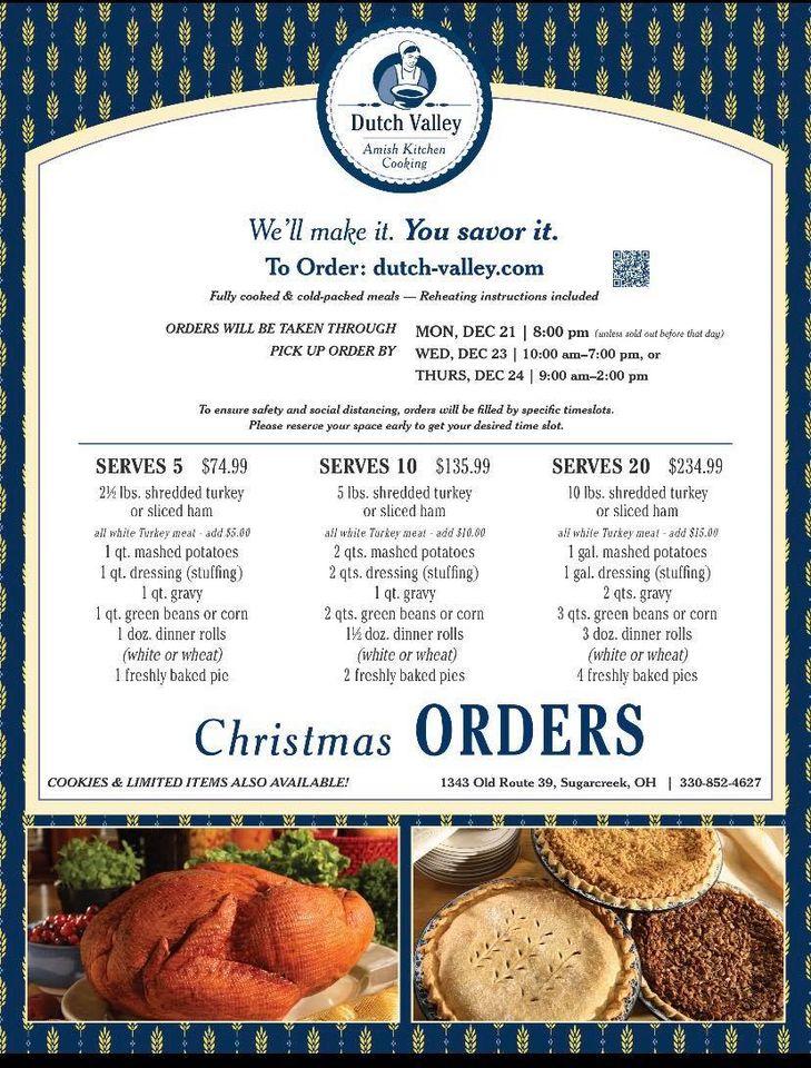 Menu at Dutch Valley Restaurant, Sugarcreek, Old Rte 39 NE
