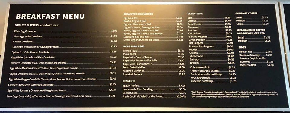 Menu at Landmark Square Cafe Inc, Stamford, 4 Landmark Square #110