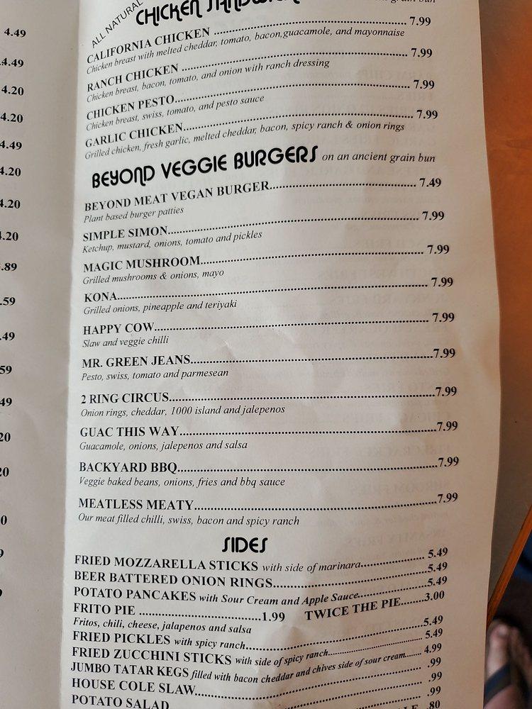 Menu at Mustard's Famous Hot Dogs restaurant, Melbourne, N Harbor City Blvd