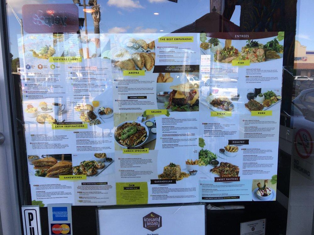 Menu at OBRA Bakery, Long Beach
