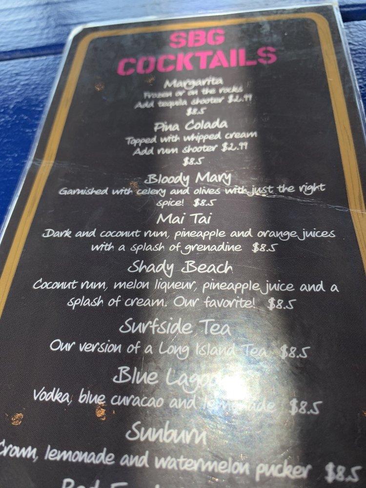 Menu at Seahorse Bar & Grill, Surfside Beach