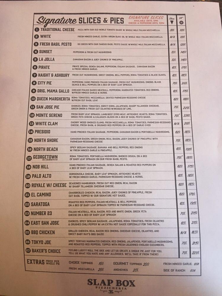 Menu at 600 Degrees Round Rock (Slapbox Round Rock) pub & bar, Round Rock