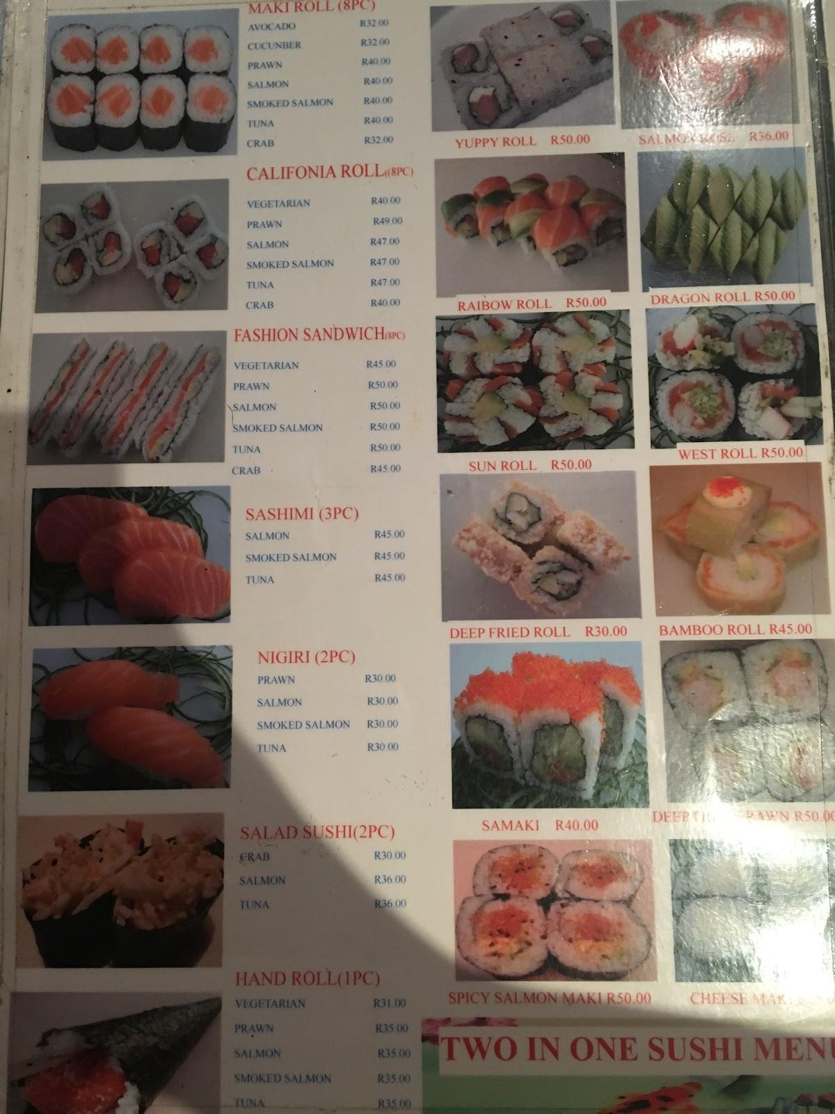 Menu at Two in One Chinese & Japanese restaurant, Randburg, The Leaping ...