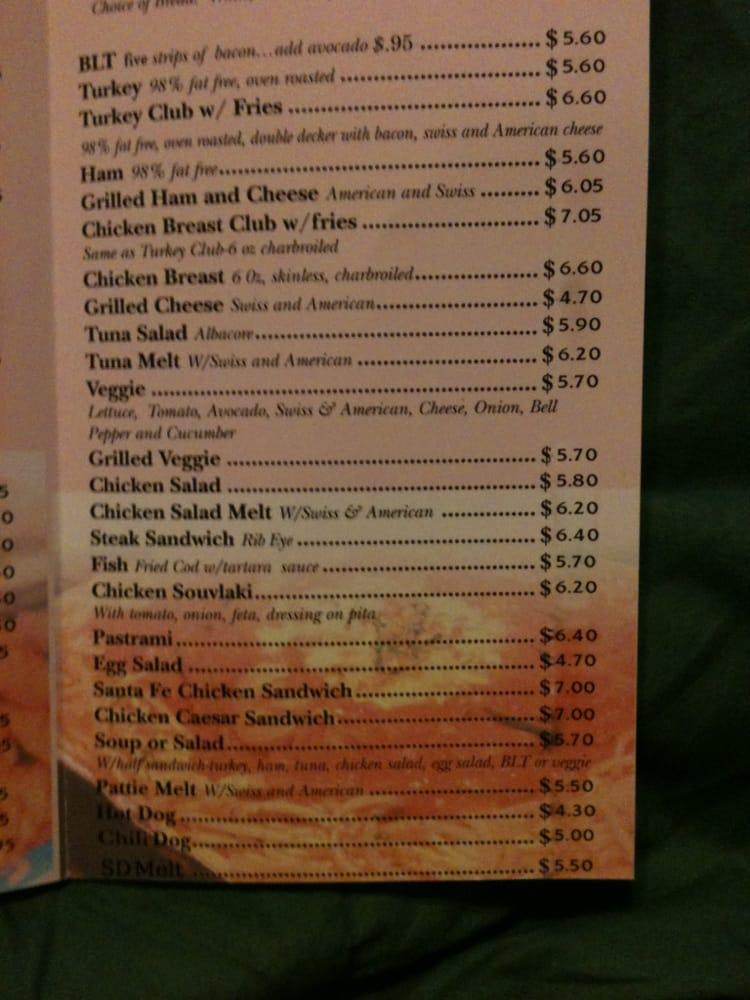 Menu at Mimo's Cafe, Whittier