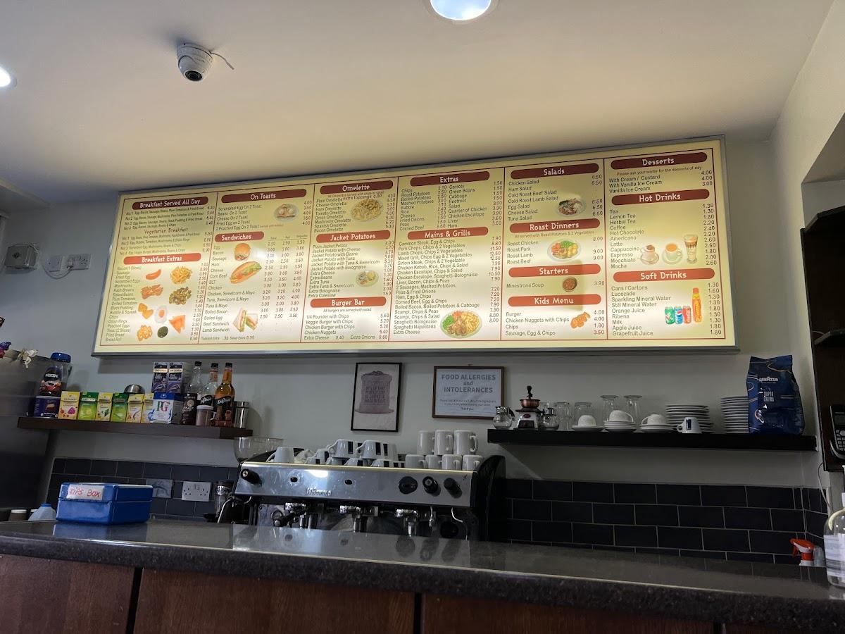 Menu at Double Six Cafe, London