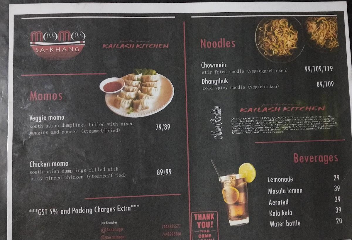 Menu at Kailash Kitchen, Chennai