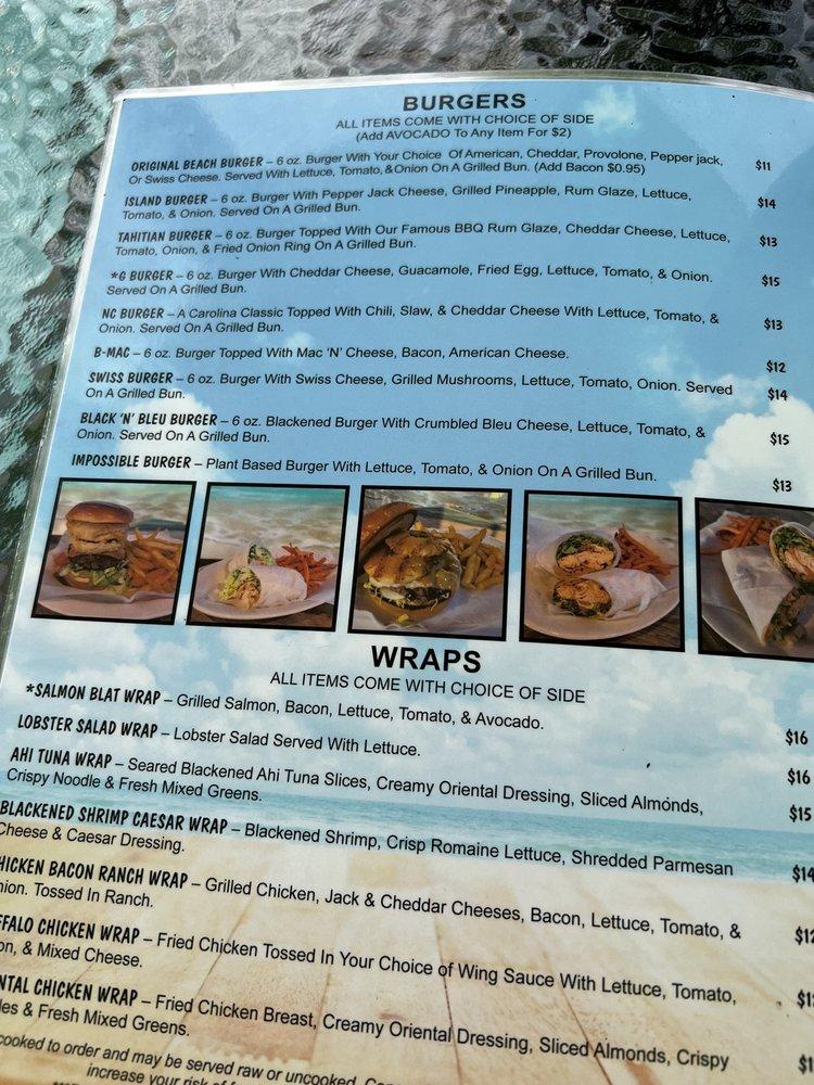 Menu at Toucan's Lakefront pub & bar, Mooresville