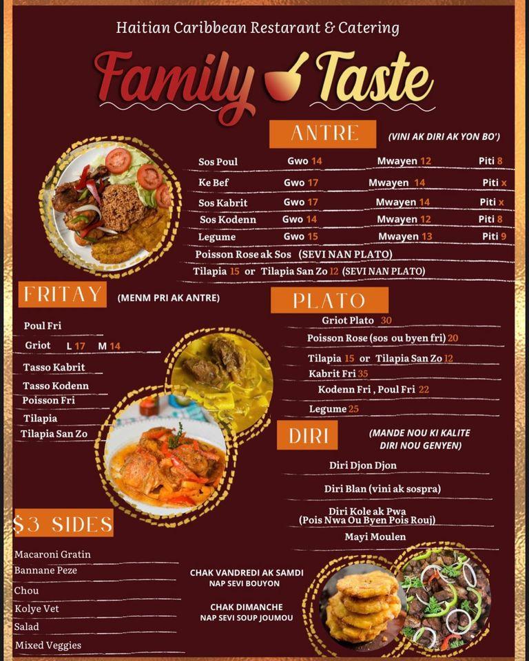 Menu at Family Taste pub & bar, Avon Park