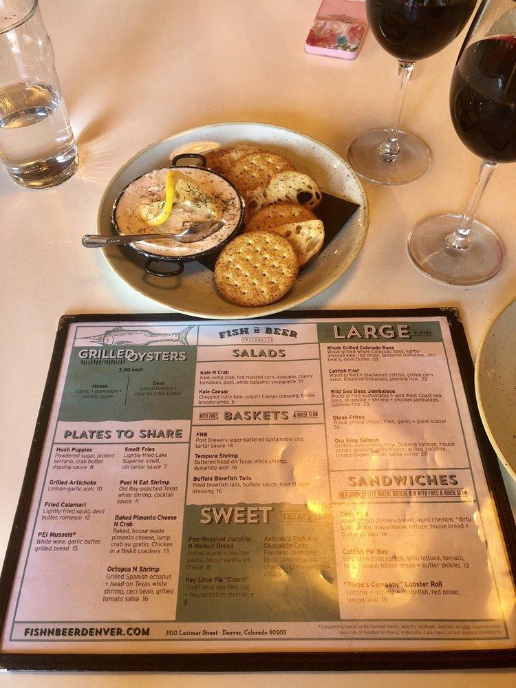Menu at Fish N Beer pub & bar, Denver