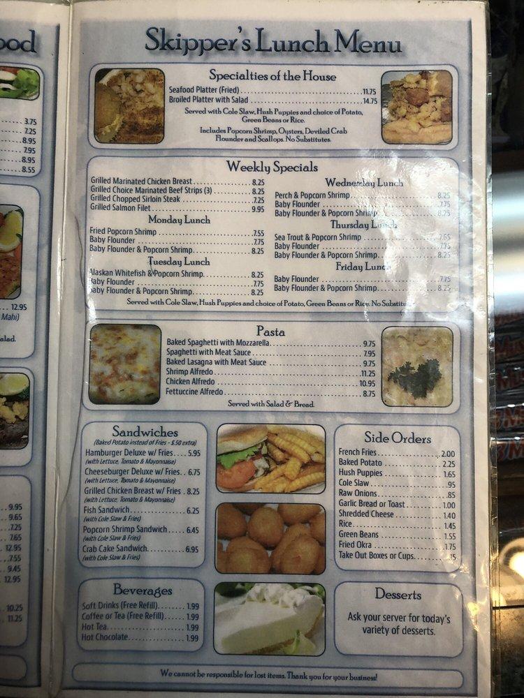 Menu at Skippers Seafood restaurant, High Point, S Main St