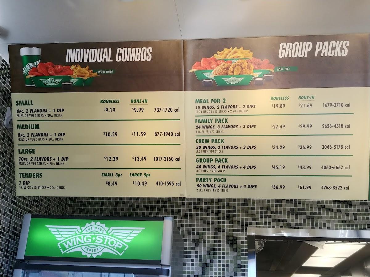 Menu at Wingstop restaurant, The Woodlands, Farm to Market Rd 1488 Ste 100