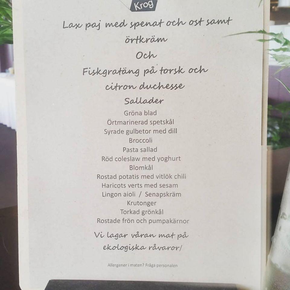 Menu at Bro Park Krog restaurant, Bro