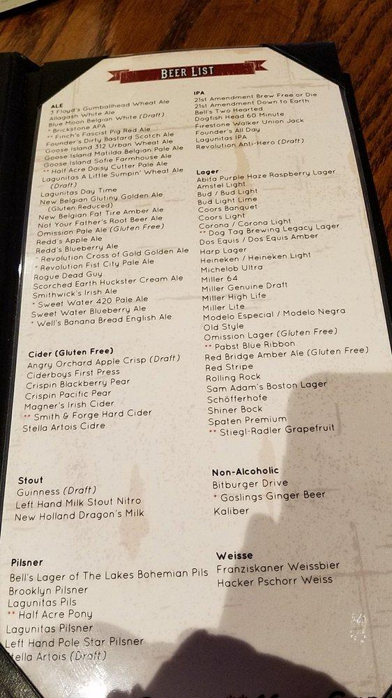 Menu at Firewater Saloon - Edison Park BBQ, Chicago, N Oliphant Ave