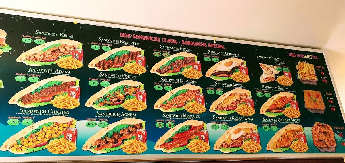 Menu at Kebab Deniz restaurant, Orly