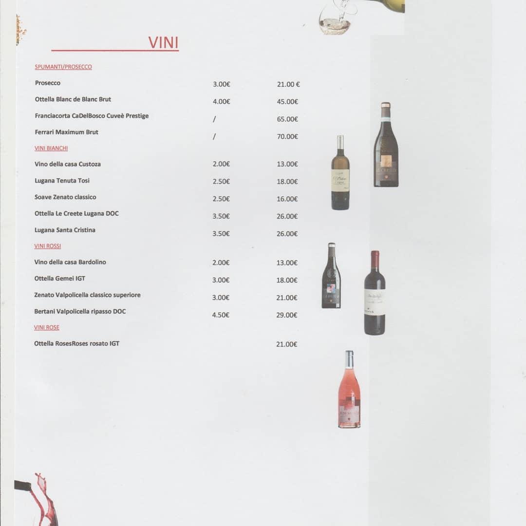 Menu da Bar filò, Peschiera del Garda