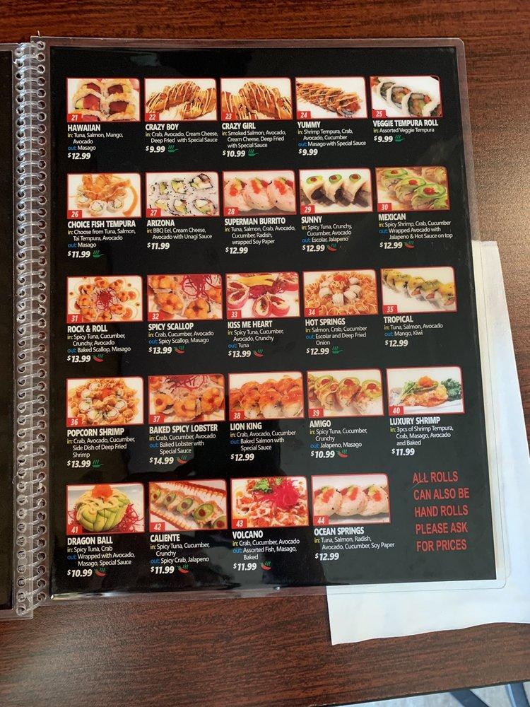 Menu at UMI SUSHI restaurant, Ocean Shores