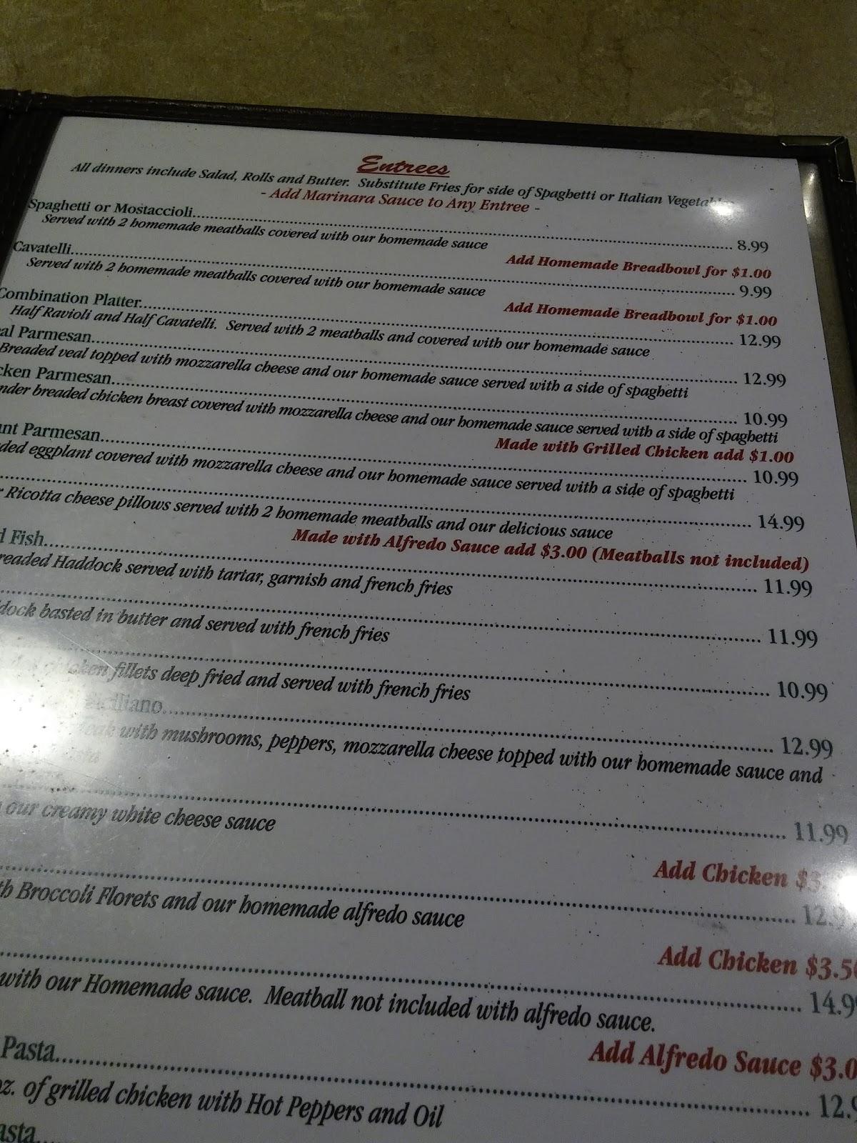 Menu at Belleria Pizza & Italian Restaurant Hubbard, Hubbard, 882 W ...