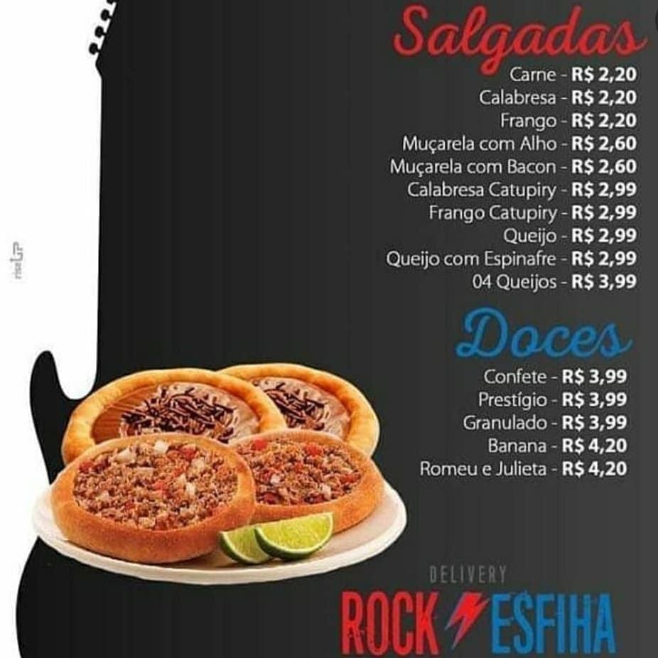 Menu at Pizza Rock restaurant, Nova Iguaçu, R. Newton Gonçalves Barros