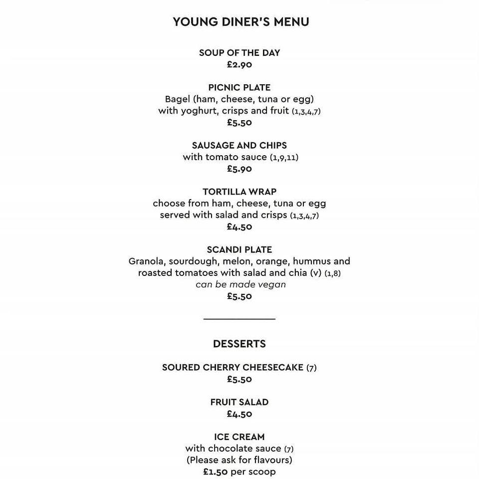 Menu at Twenty One restaurant, Kirkwall