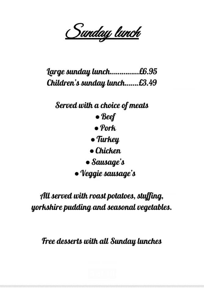 Menu at The Colliers Arms Porth pub & bar, Porth