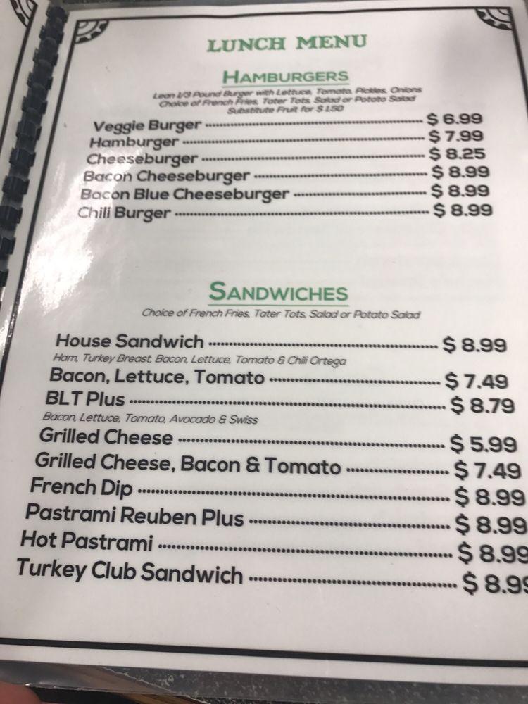 Menu at Courthouse Café cafe, Susanville, Main St