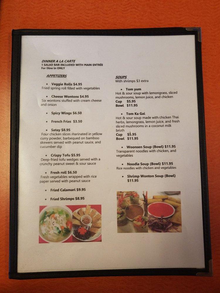 Menu at Dara Thai Express restaurant, Page