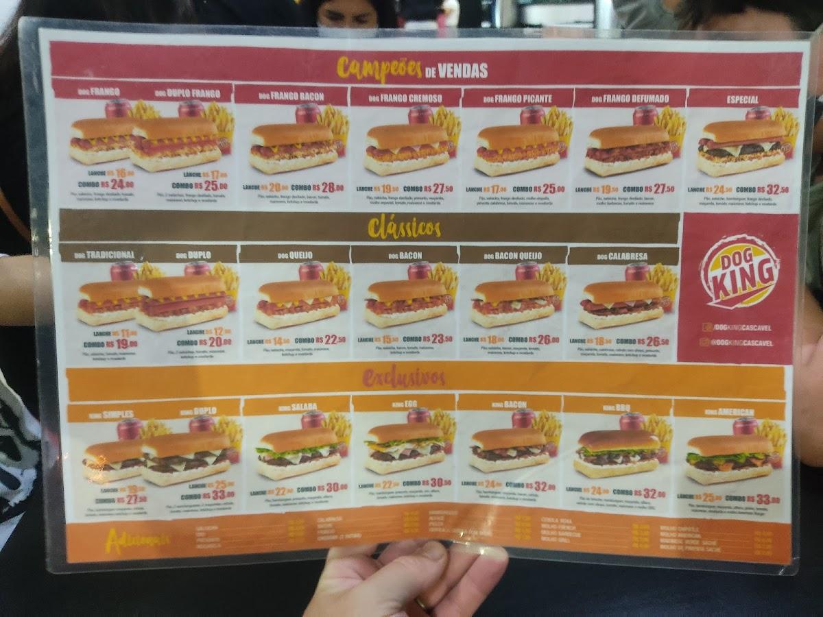 Menu em Dog King - Cascavel restaurante, Cascavel, Av. Brasil