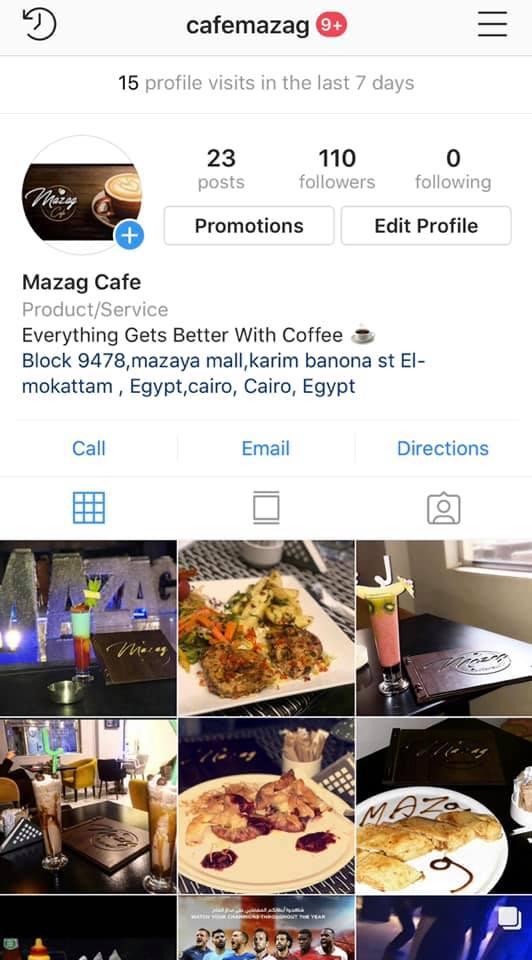Menu at Mazag cafe, Cairo, Mokattam Middle Entrance