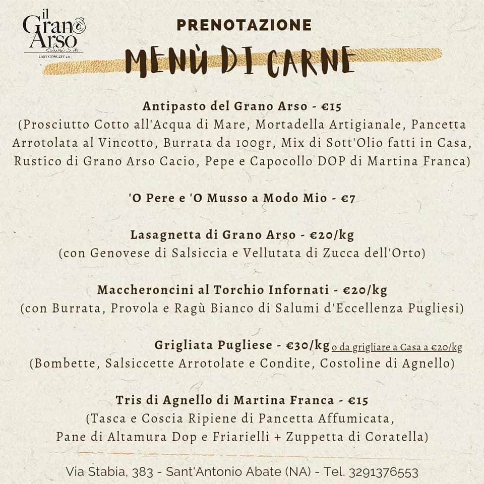 Menu au Il Grano Arso - RistoBottega ApuloCampana restaurant ...