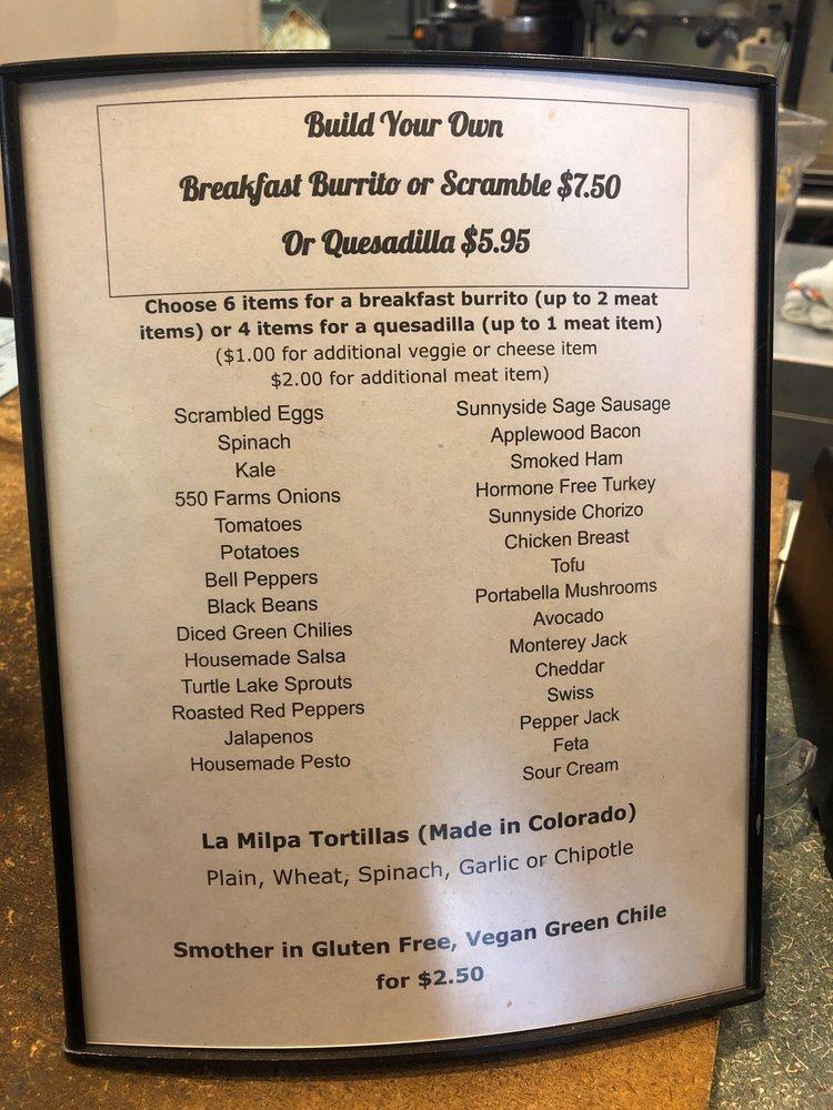 Menu at Raider Ridge Cafe, Durango, 509 E 8th Ave