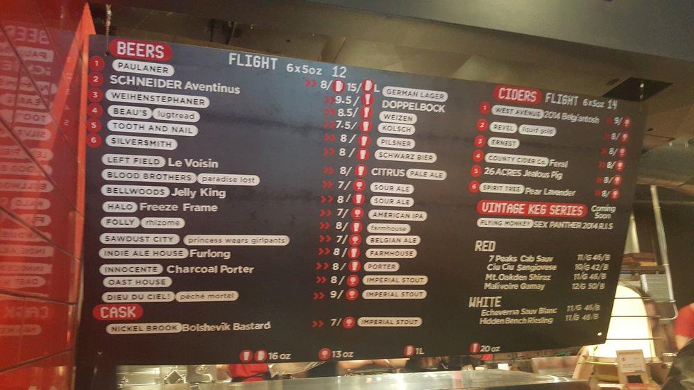 Menu at WVRST pub & bar, Toronto, 609 King St W