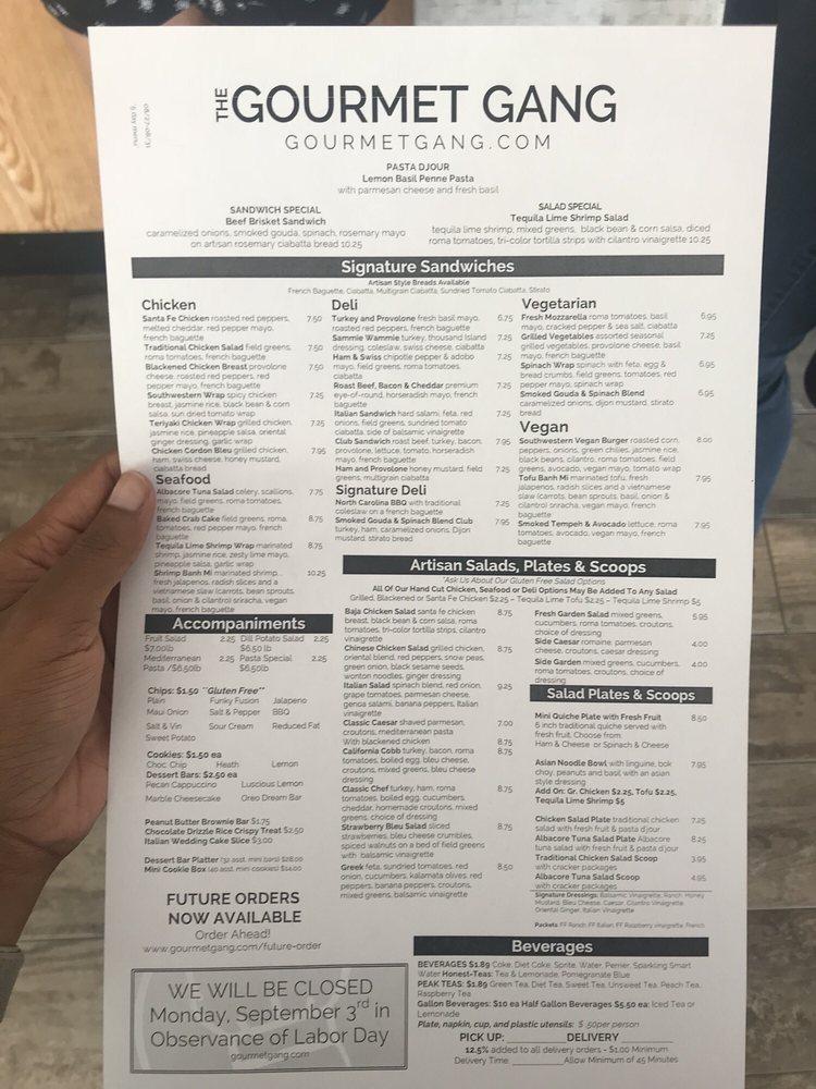 Menu at Gourmet Gang restaurant, Norfolk, 482 E Main St