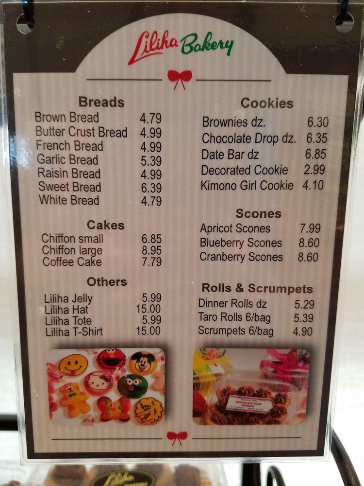 Menu At Liliha Bakery Honolulu 515 N Kuakini St Menu At Liliha Bakery Honolulu 515 N Kuakini St