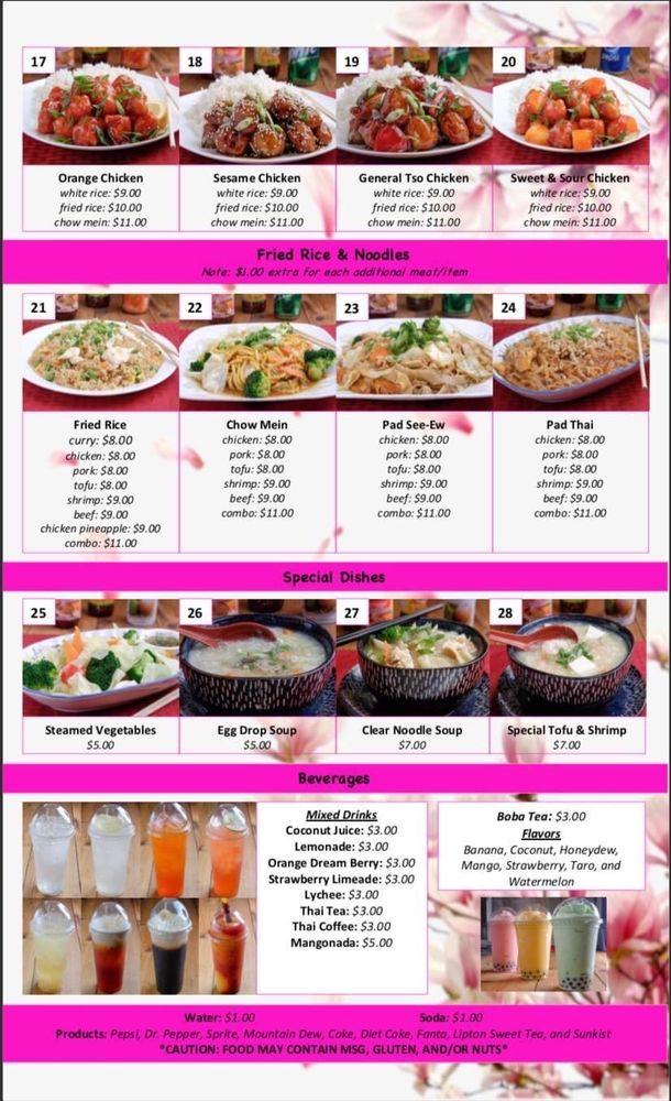 Menu at May’s Street Wok (Asian Fusion Food Truck) restaurant, Cave Springs