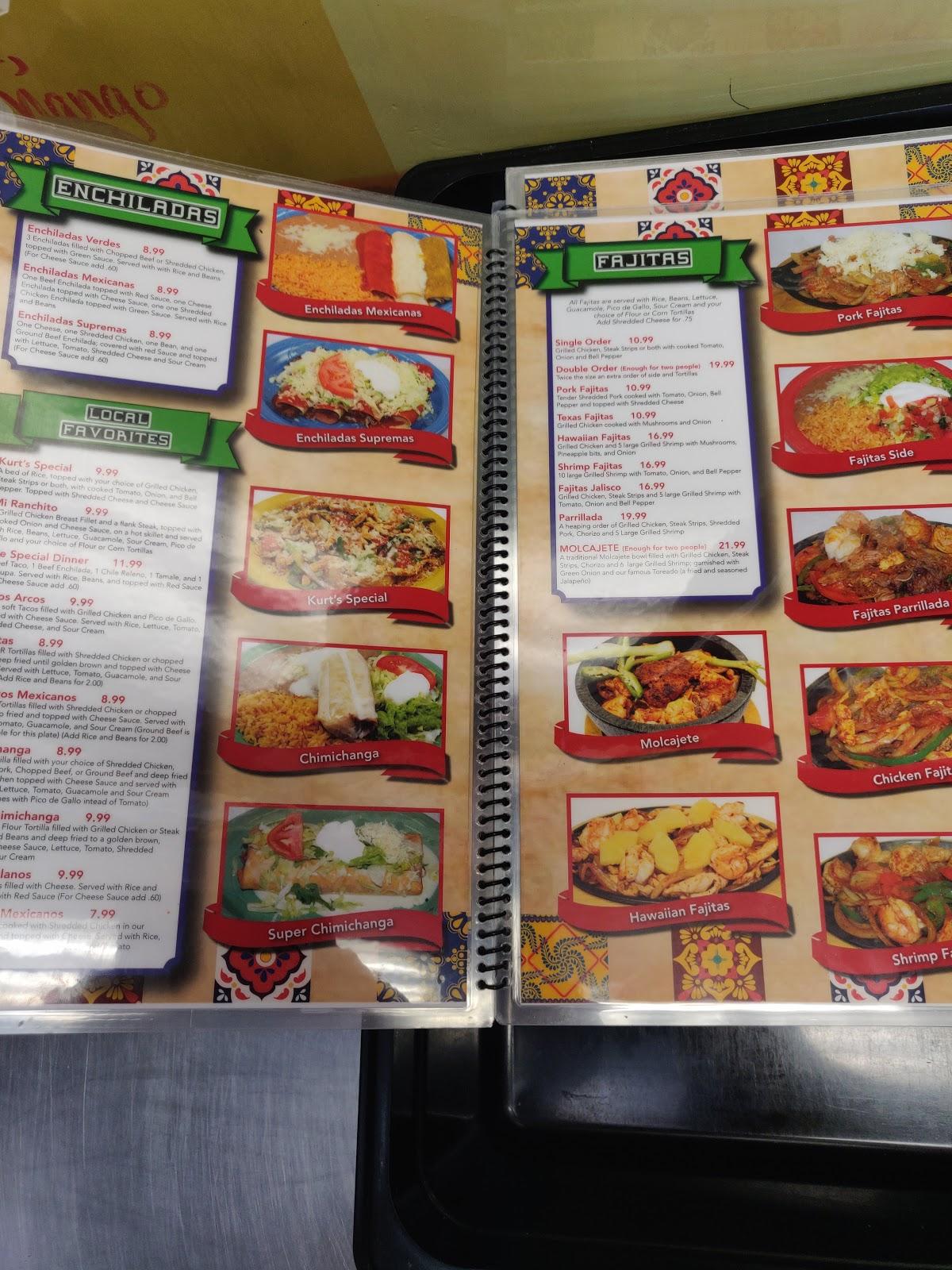 Menu at Mi Torito Mexican Restaurant Galena, Galena
