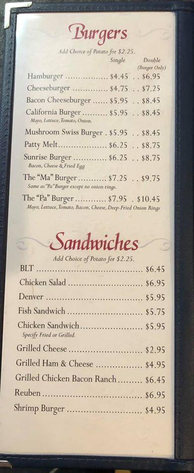 Menu at Walnut Grove Bar & Grill, Walnut Grove