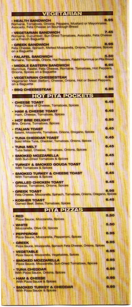 Menu at Kennedy Food Garden, Philadelphia