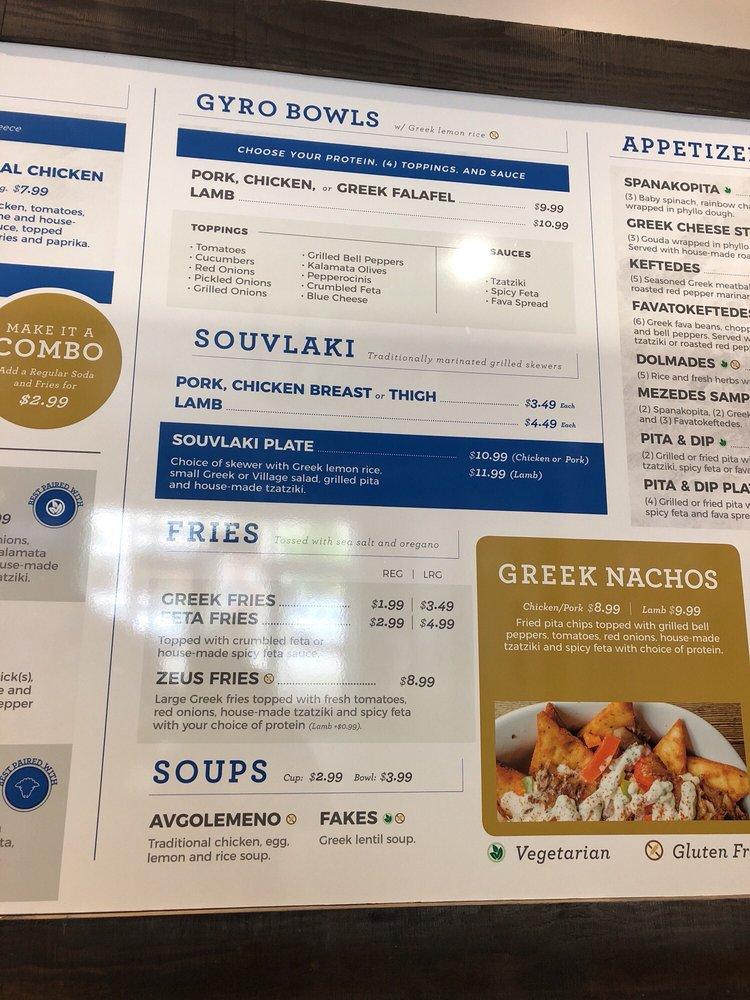 Menu at Meraki Greek Street Food desserts, Boise