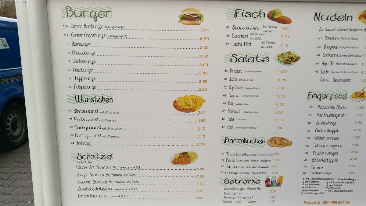 Menu at Food Corner - Pizza Kaiser, Frankfurt