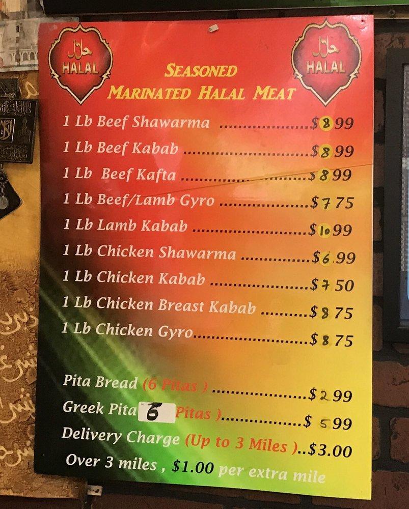 Menu at La Zeez Pita Grill restaurant, Torrance