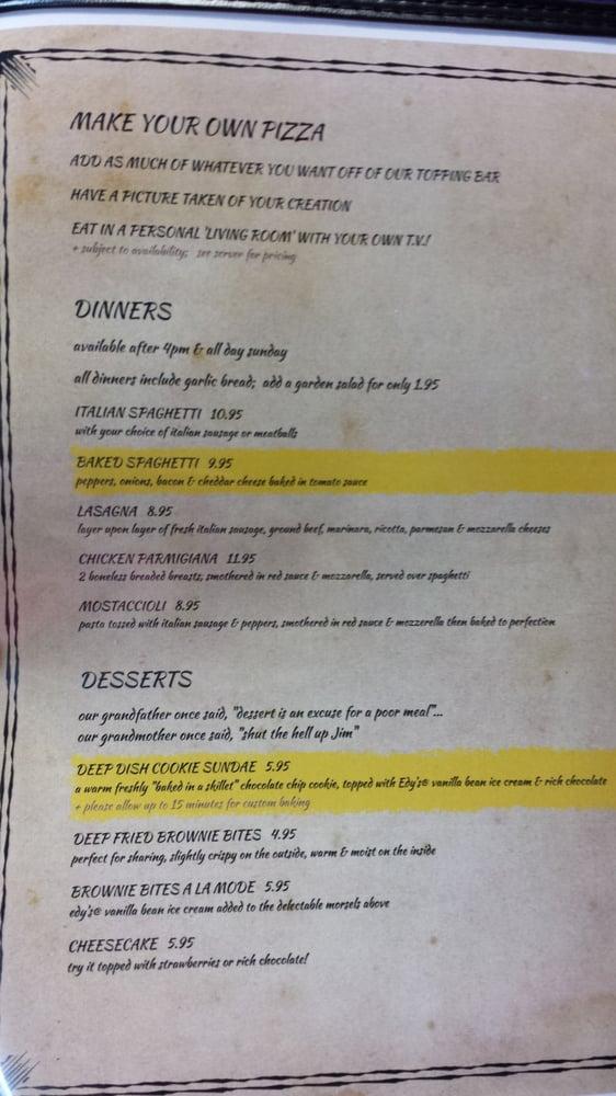 Menu at Windy City Pizza pizzeria, Virginia Beach, General Booth Blvd