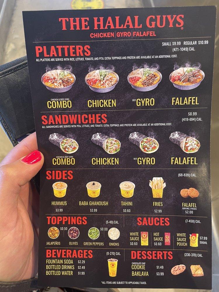 Menu at The Halal Guys restaurant, Lake Mary