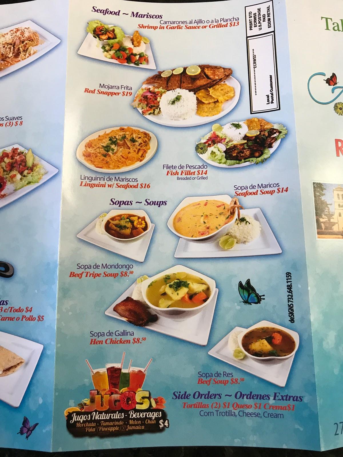 Menu at Alfa y Omega Restaurant, North Plainfield